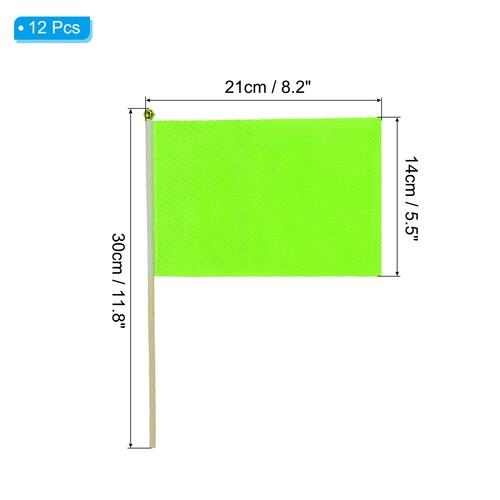 12 Pack 8x5 Inch Mini Plain Flags Solid Blank Flags Hand Held Green | eBay