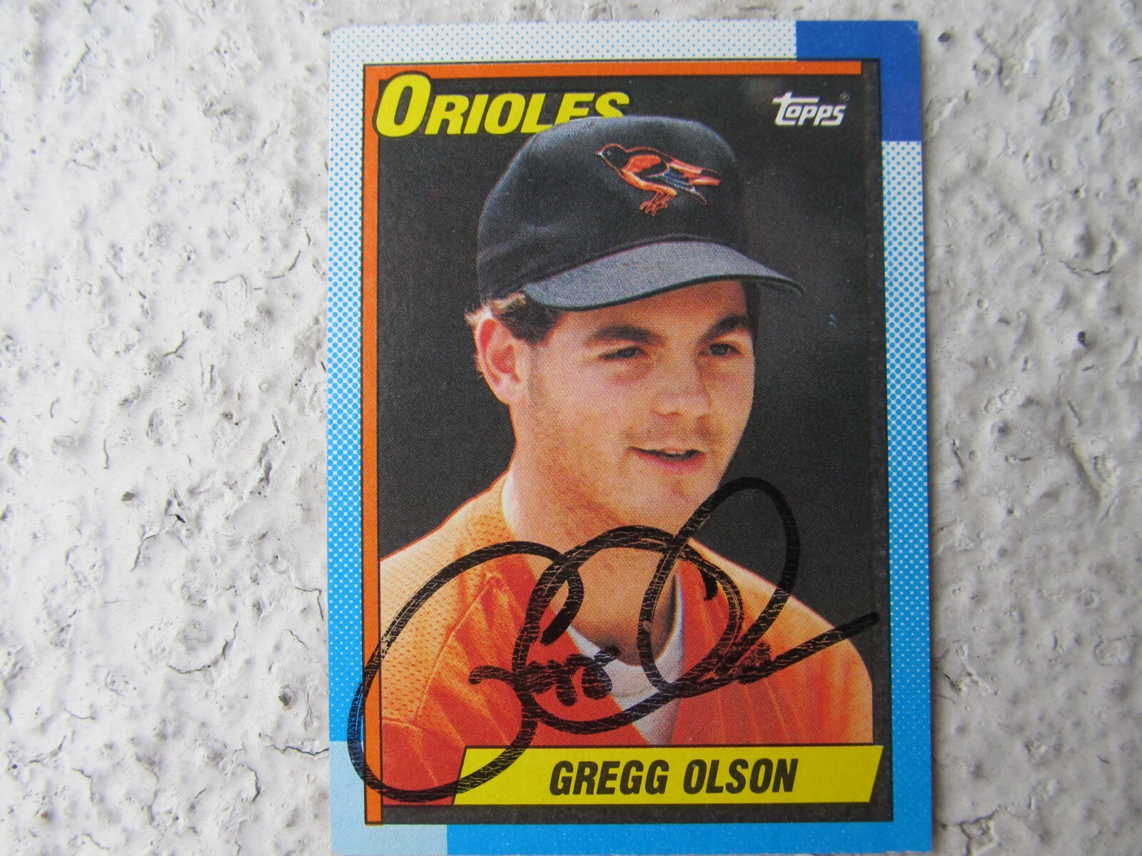 Orioles Gregg Olson Signed Autographed 1990 Topps Nr.Mint | eBay