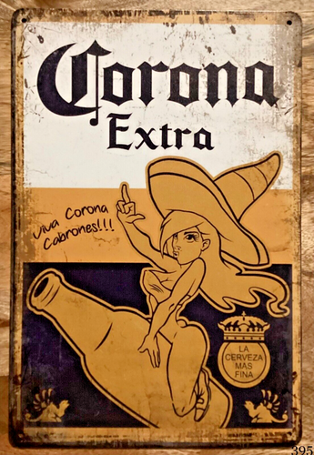 Corona Extra Beer Advert Vintage Style Retro Metal Sign, Bar Pub Man ...