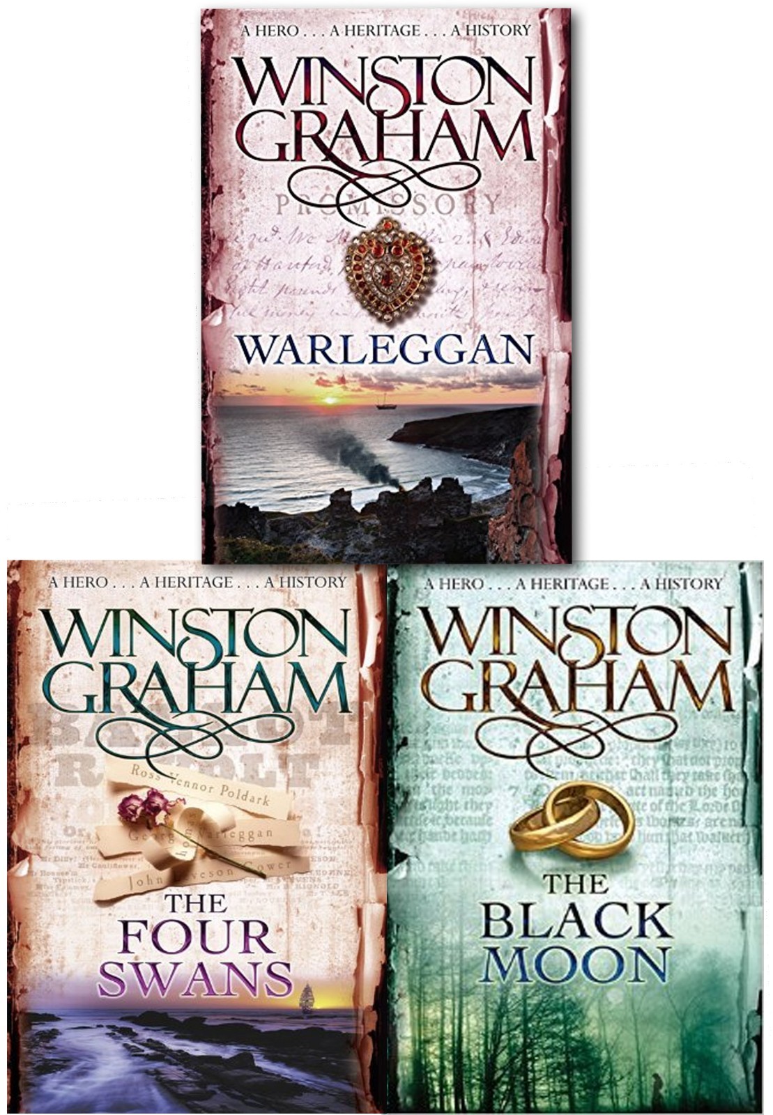 Winston Graham Poldark Series Books Collection Set A Novel of Cornwall ...