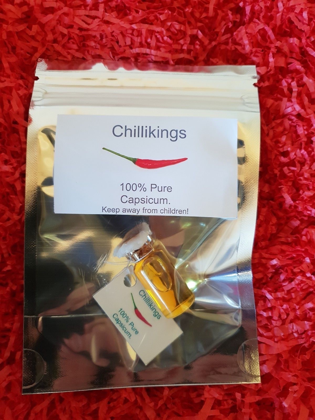 Chilli extract Pure Capsicum! Ornamental Glass Vile Waxed top, 5ml ...