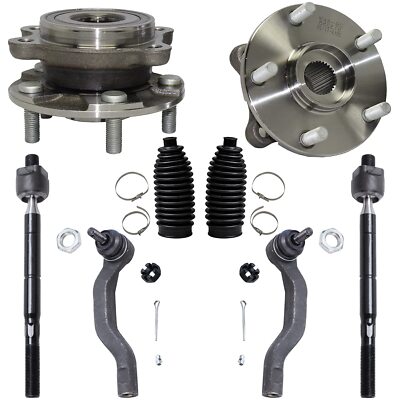 8pc Front Wheel Hub & Bearing Tierod End Kit for 2006-2014 2015 2018 ...