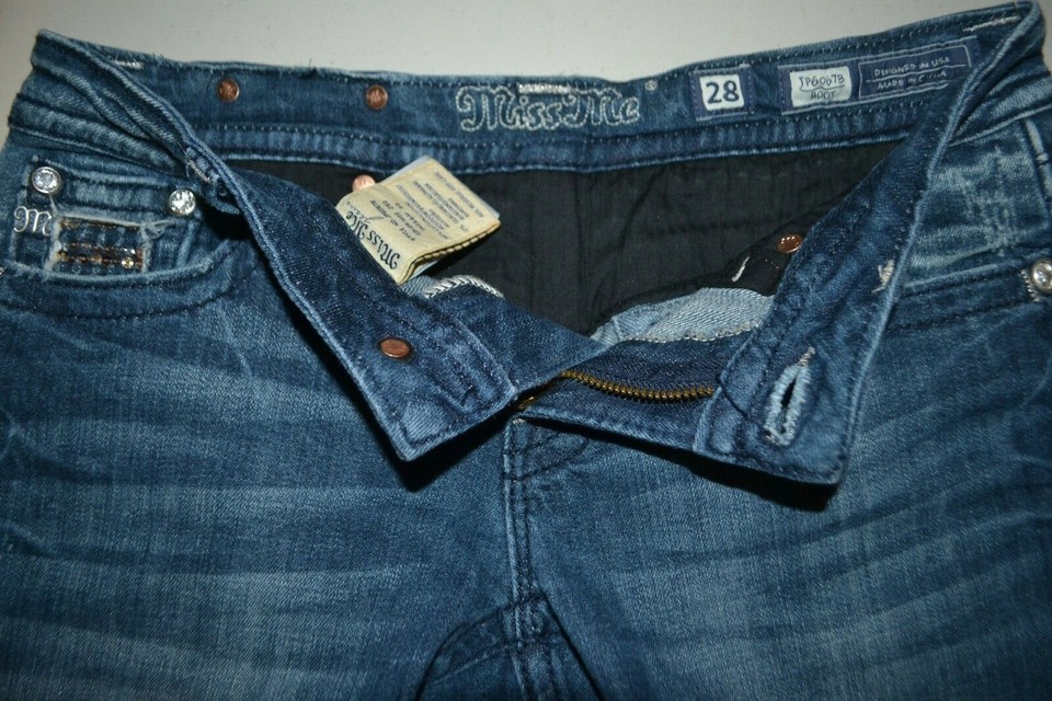 Miss Me Women's Embellished Pocket Flaps Blue Denim Shorts Sz 28x7 | eBay