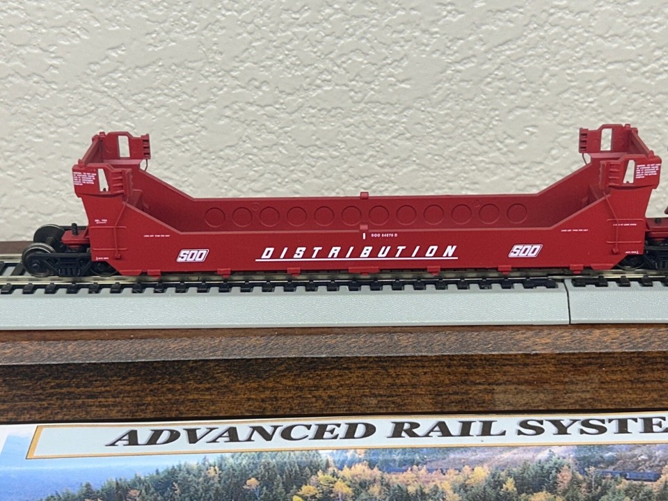 SOO LINE - TWIN STACK 5 CAR Set- ARTICULATED DOUBLE STACK WELL CARS HO ...