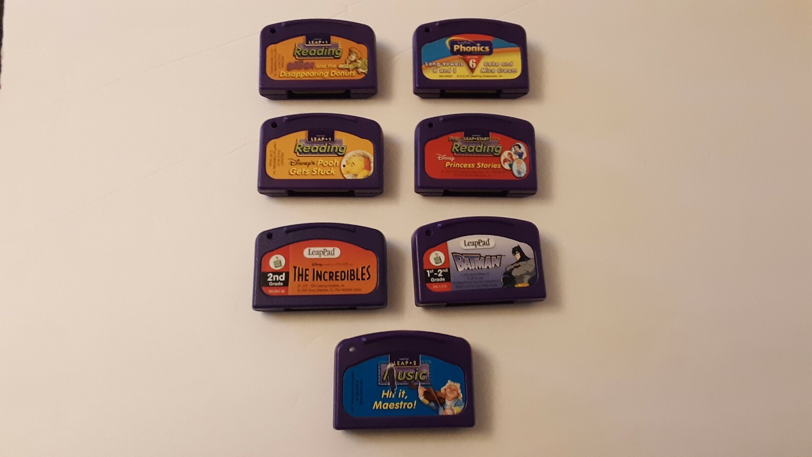 Leapfrog LeapPad Cartridges Batman Scooby Incredibles Snow White Pooh ...