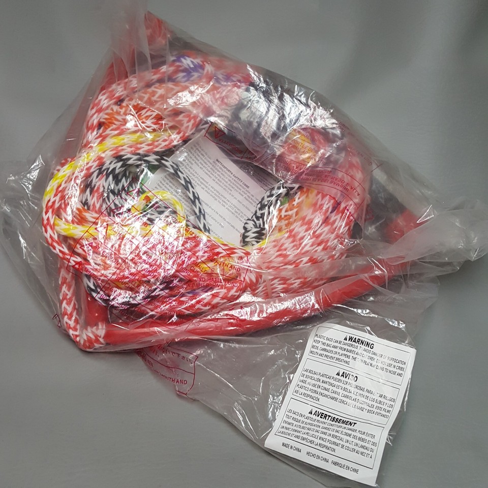 AIRHEAD Water Ski Rope 8 Section 75 Feet Total Length 16 Strand Model ...