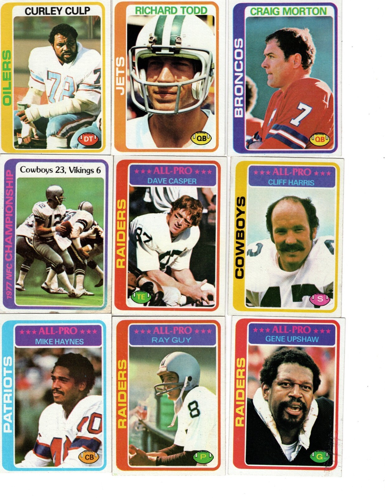 Topps 1978 Football Stars 9 Card Lot-L-68 | eBay