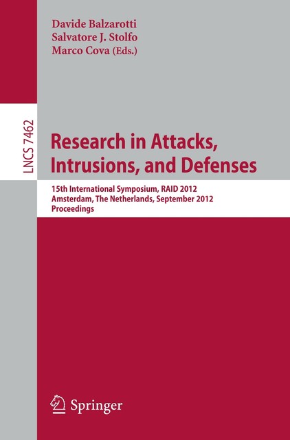 Research in Attacks, Intrusions And Defenses von Salvatore J. Stolfo Davide Balzarotti Marco ...