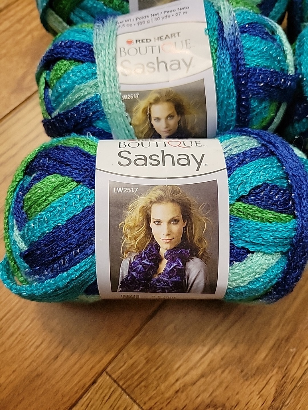 Lot Of 5 Red Heart Boutique Sashay Yarns, Twist Blue Green 150 Yds ...