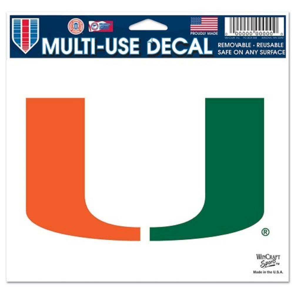 Miami Hurricanes 5"x6" Multi Use Decal [NEW] NCAA Truck Car Sticker ...