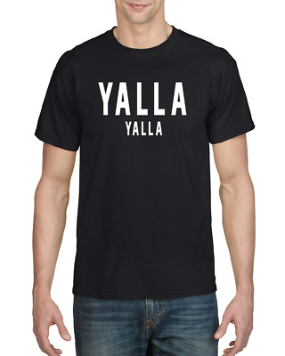 Yalla Yalla Funny Israeli Israel Fashion Hebrew Burekas Tee T-shirt ...