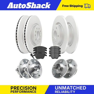 Front & Rear Hub Bearing Brake Rotors Pads Kit for 2010 VW Golf 2.0L 2 ...