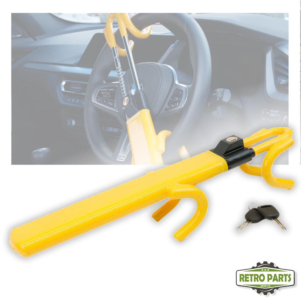 Super Heavy Duty Steering Wheel Lock for Tomaso Duo Hook Safety Hi-Viz ...