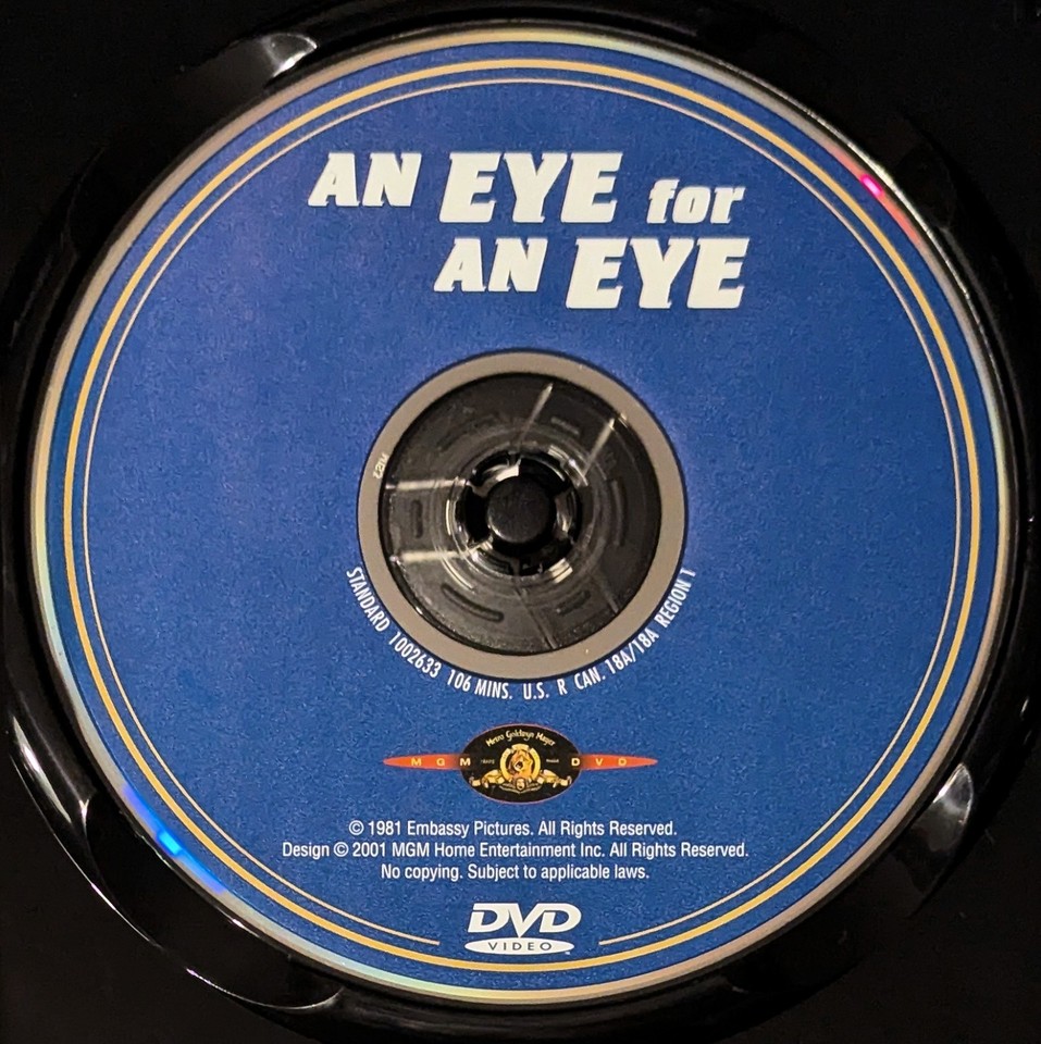 An Eye For An Eye (DVD, 1981) Chuck Norris [Region 1] Official USA ...