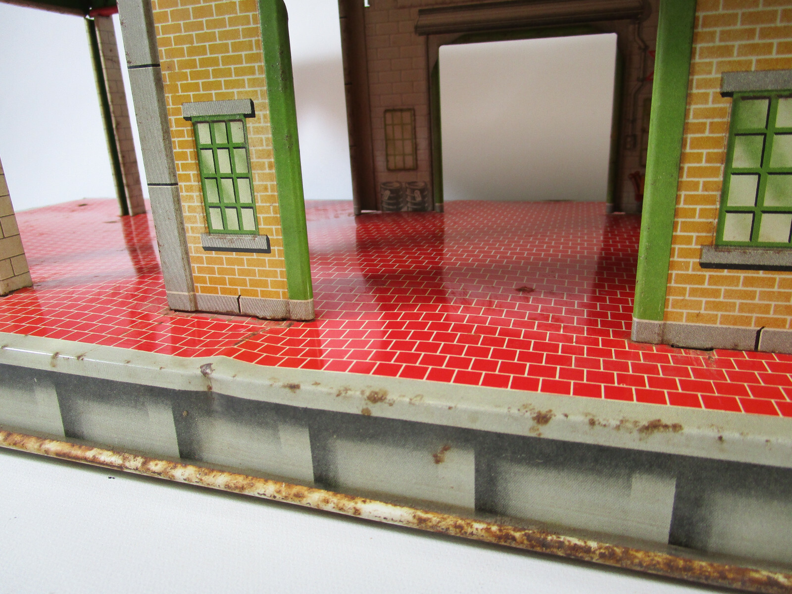 Vintage Marx Freight Terminal Tin Litho Train Station Toy Building ...