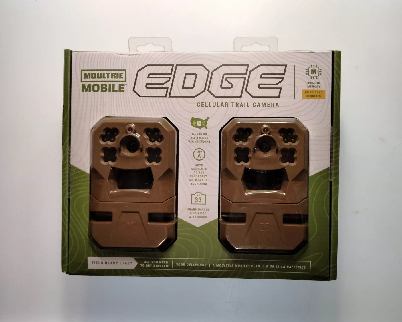 Moultrie Mobile Edge Cellular Trail Camera - Beige, Pack of 2 ...