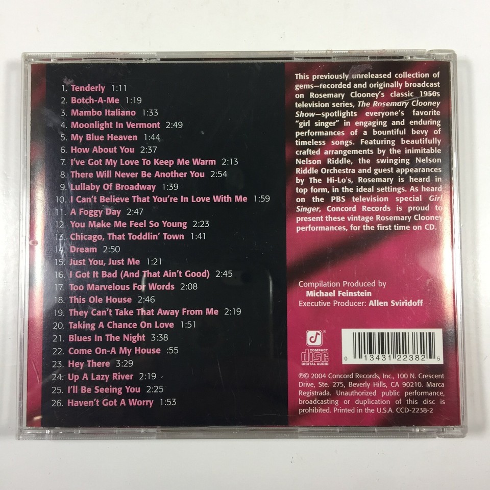 The Rosemary Clooney Show CD: Songs From TV Series CD | eBay