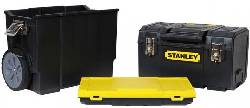 3 in 1 Detachable Rolling Tool Box Mobile Work Center Portable Lockable ...