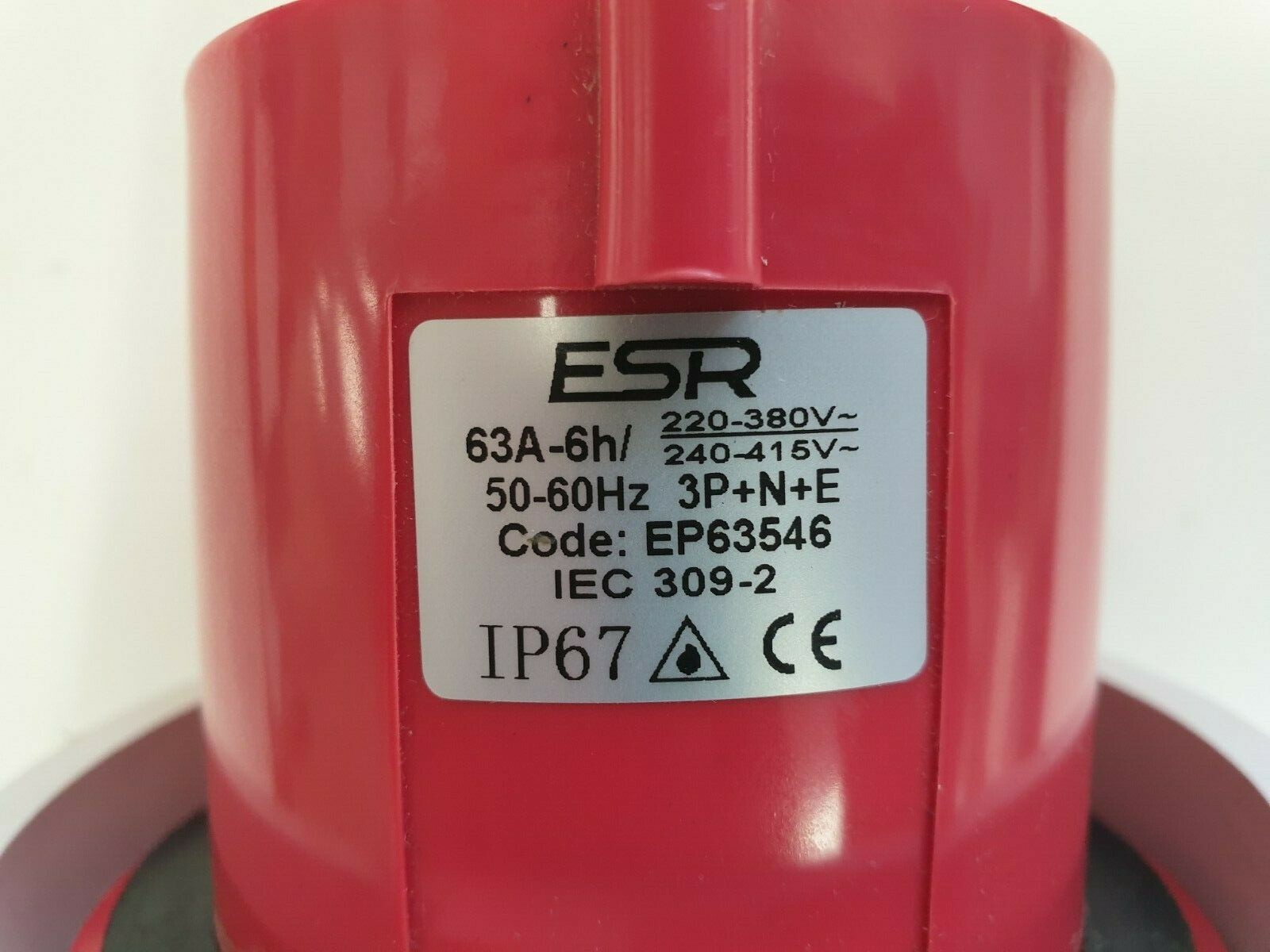 63a 415v Industrial Plug 3 Pin N Earth Ip67 CEE Type Bs4343 Esrep63546 ...