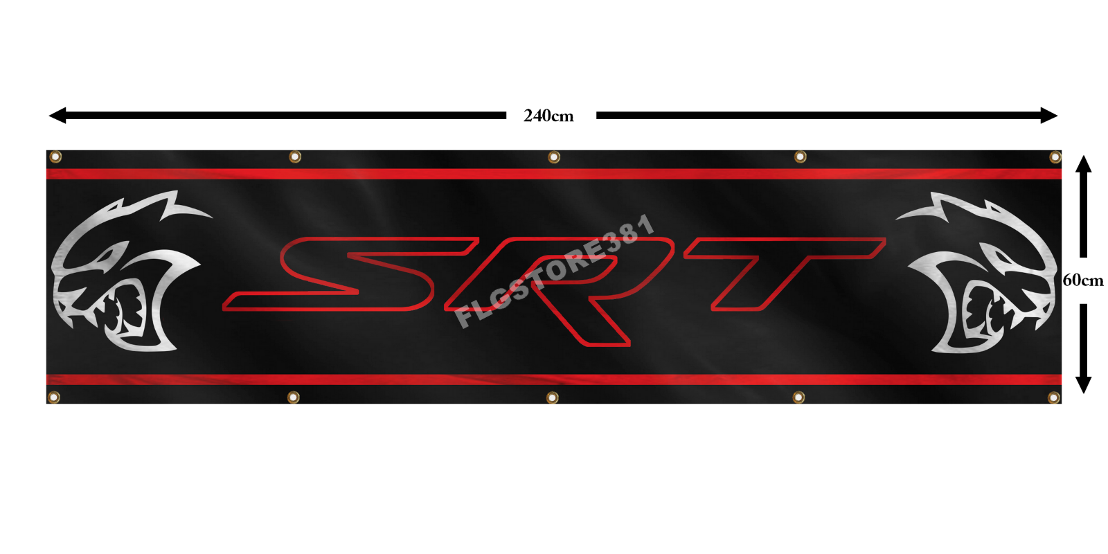SRT Banner Flag 2x8Ft Street & Racing Technology Wall Garage Man Cave ...