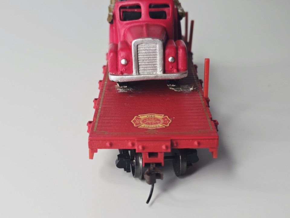 Hawthorne Village - Ho - Fire Fighters Flatcar With Fire Engine | eBay