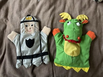 Knight And Dragon Hand Puppets Discovery Toys 2003 Very Good 8”-9” Tall ...