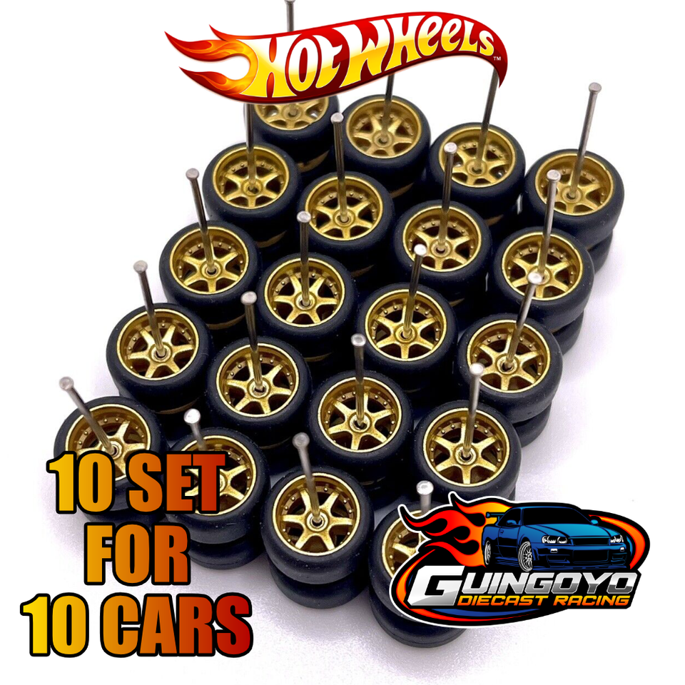 10 MIXED/RANDOM Real Riders Wheels Rims Tires Set Lot for 1/64 Scale | eBay