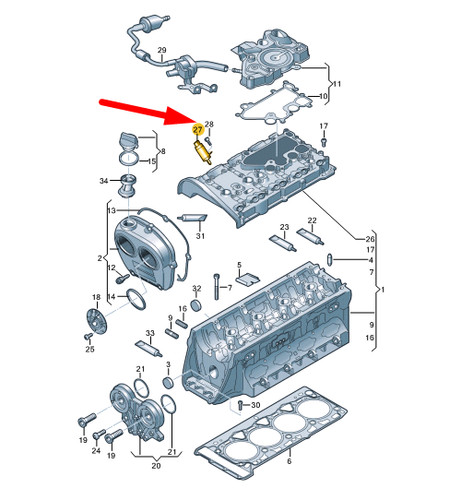 NEW VOLKSWAGEN ARTEON 3H7 ADJUSTER UNIT 06E103697Q ORIGINAL 06E-103-697 ...
