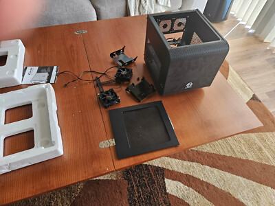 Thermaltake Core V1 SPCC Mini ITX Cube Computer Chassis - Black ...