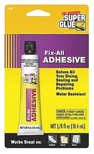 SET OF 2 Super Glue Fix-All Adhesive 5/8oz (18.4ml) Tube Water ...