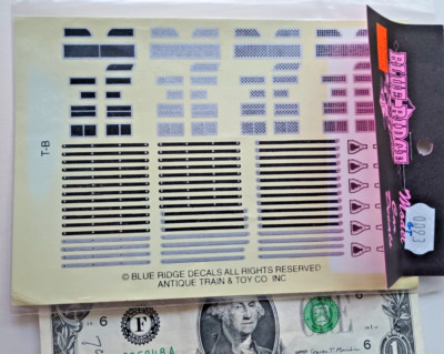 Blue Ridge Decals Model Car Decal Sheet Windows Roll Cage, Screen ...