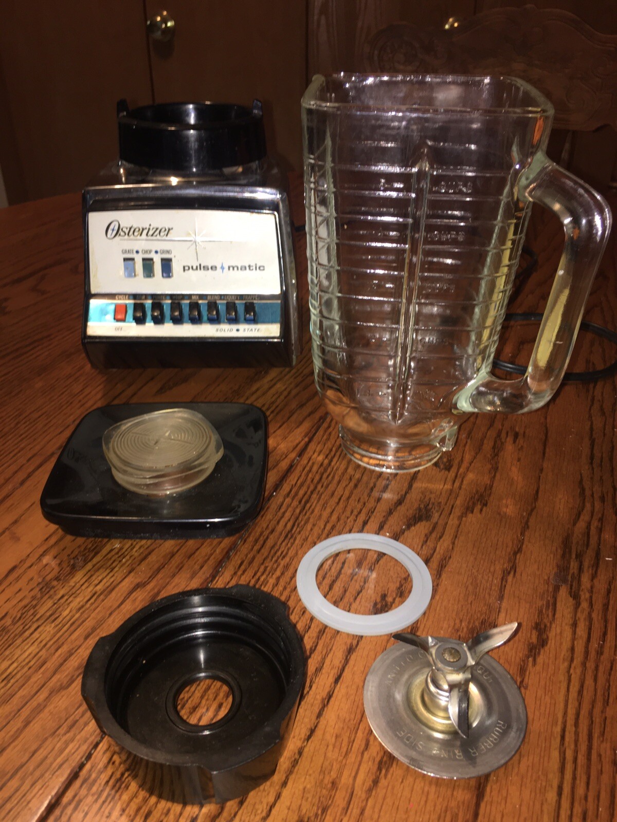 VTG Osterizer PULSE Matic BLENDER Shiny CHROME Black Glass PITCHER ...