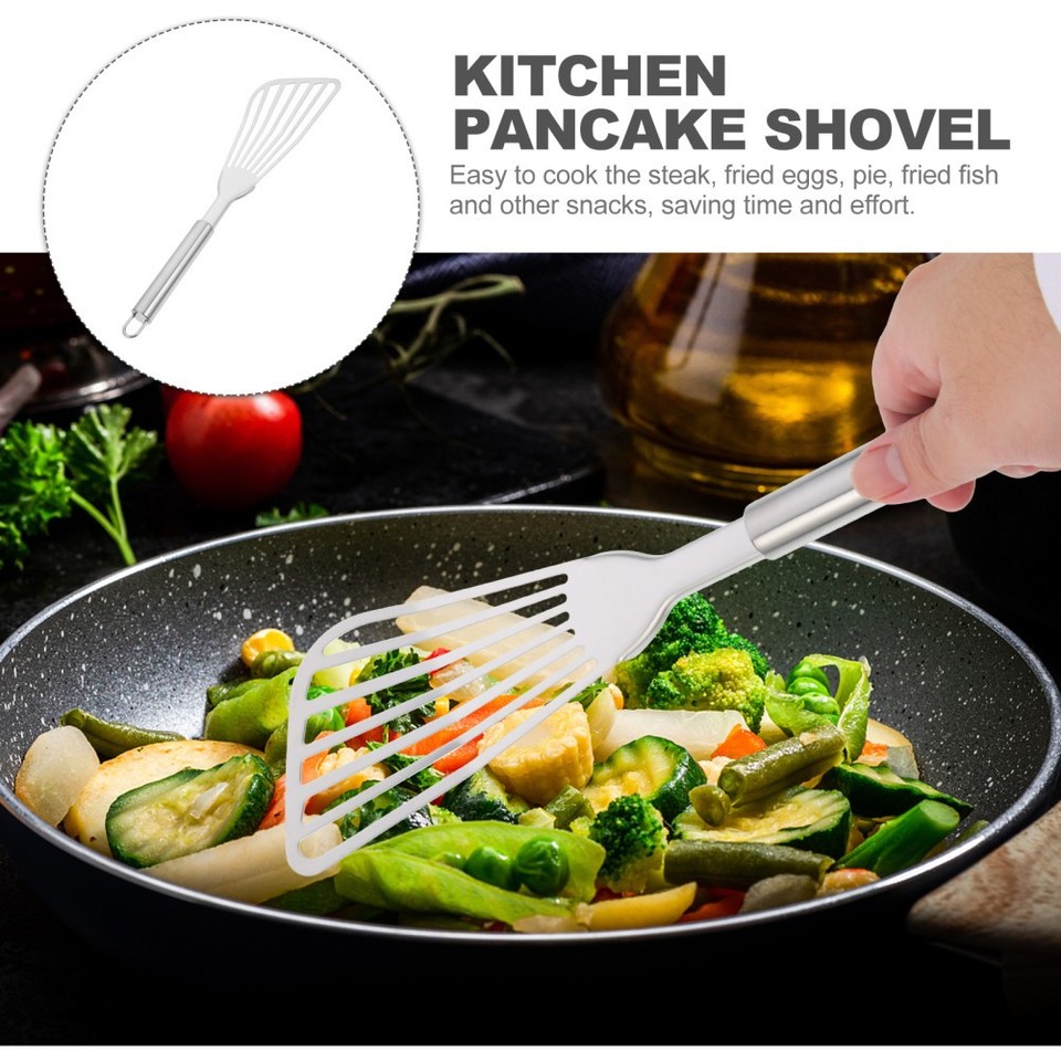 Home Kitchen Fryer Flipper Spatula Baking Long Handle Cooking Shovel ...