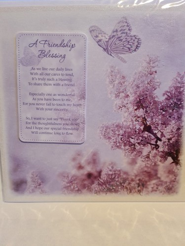 Friendship Blessing Keepsake greeting Card, detachable keepsake poem ...