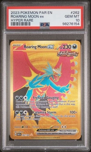 Pokemon Paradox Rift - ROARING MOON EX - GOLDEN HYPER RARE - 262/182 ...