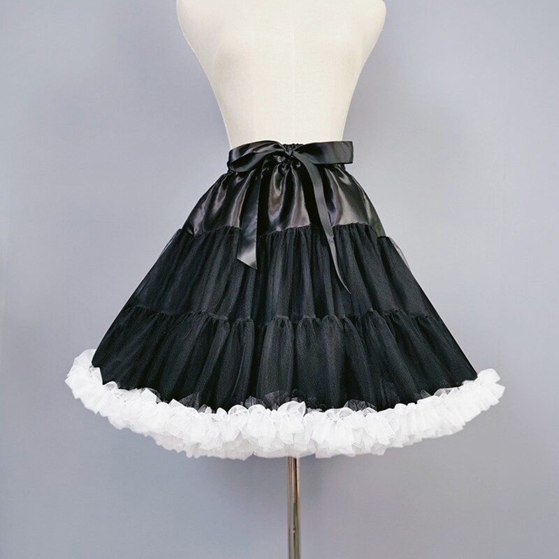 A-line Petticoat Crinoline Slips Wedding Accessories Black Tutu Skirt ...