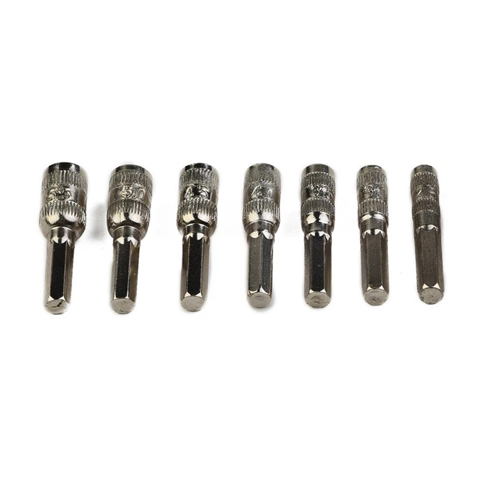 H4 Hex Shank Drill Bit with 7pcs Hex Socket Set M2 5mm to M5 5mm Range ...