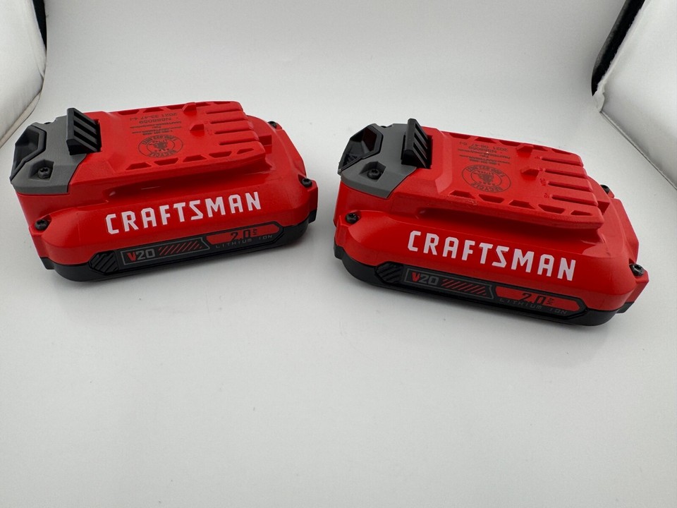[2-PACK] GENUINE CRAFTSMAN [CMCB202] 20V MAX 2.0AH RECHARGEABLE BATTERY ...