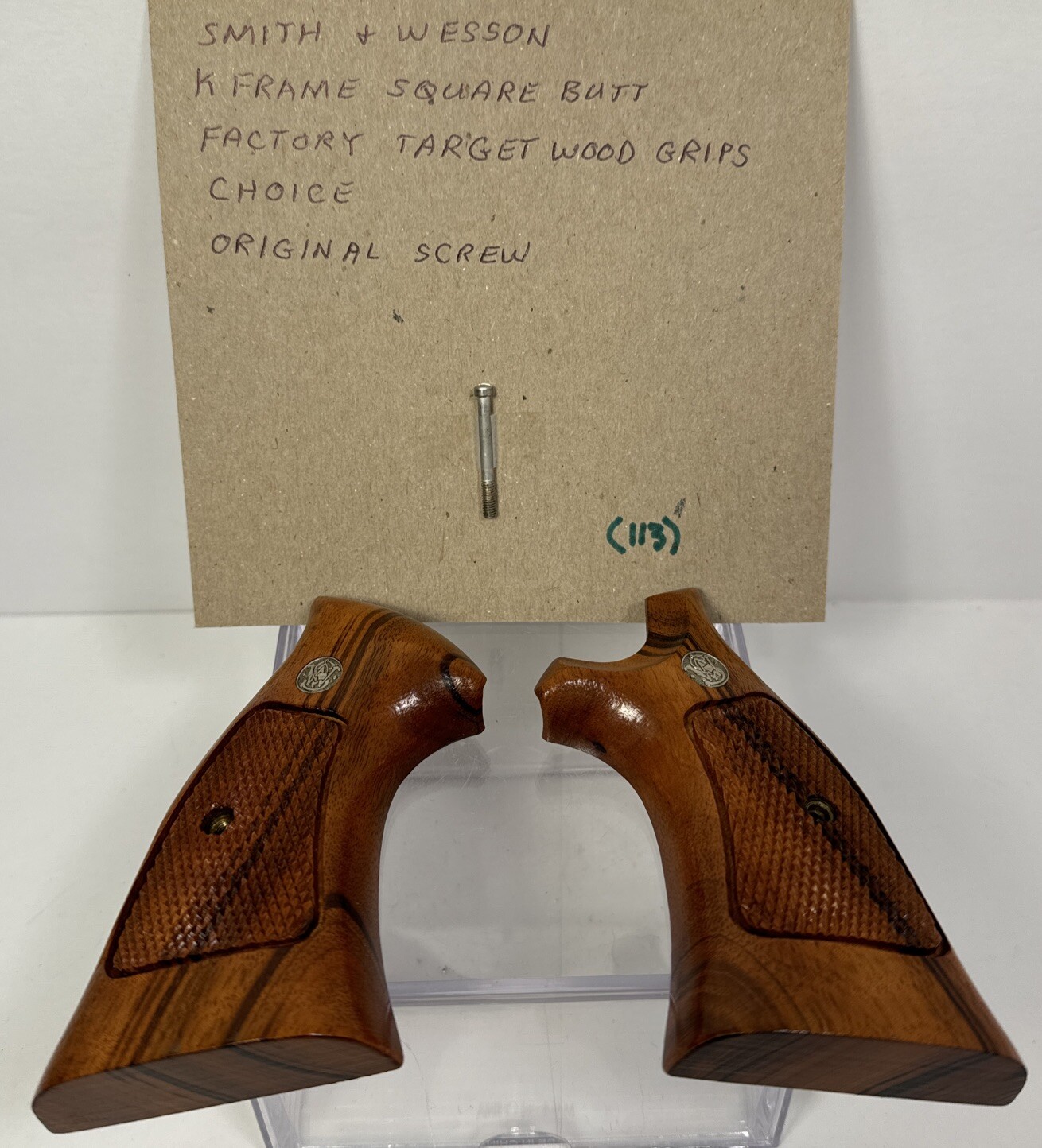 Smith & Wesson K Frame Factory Wood Target Grips Speed Loader Cut Out ...