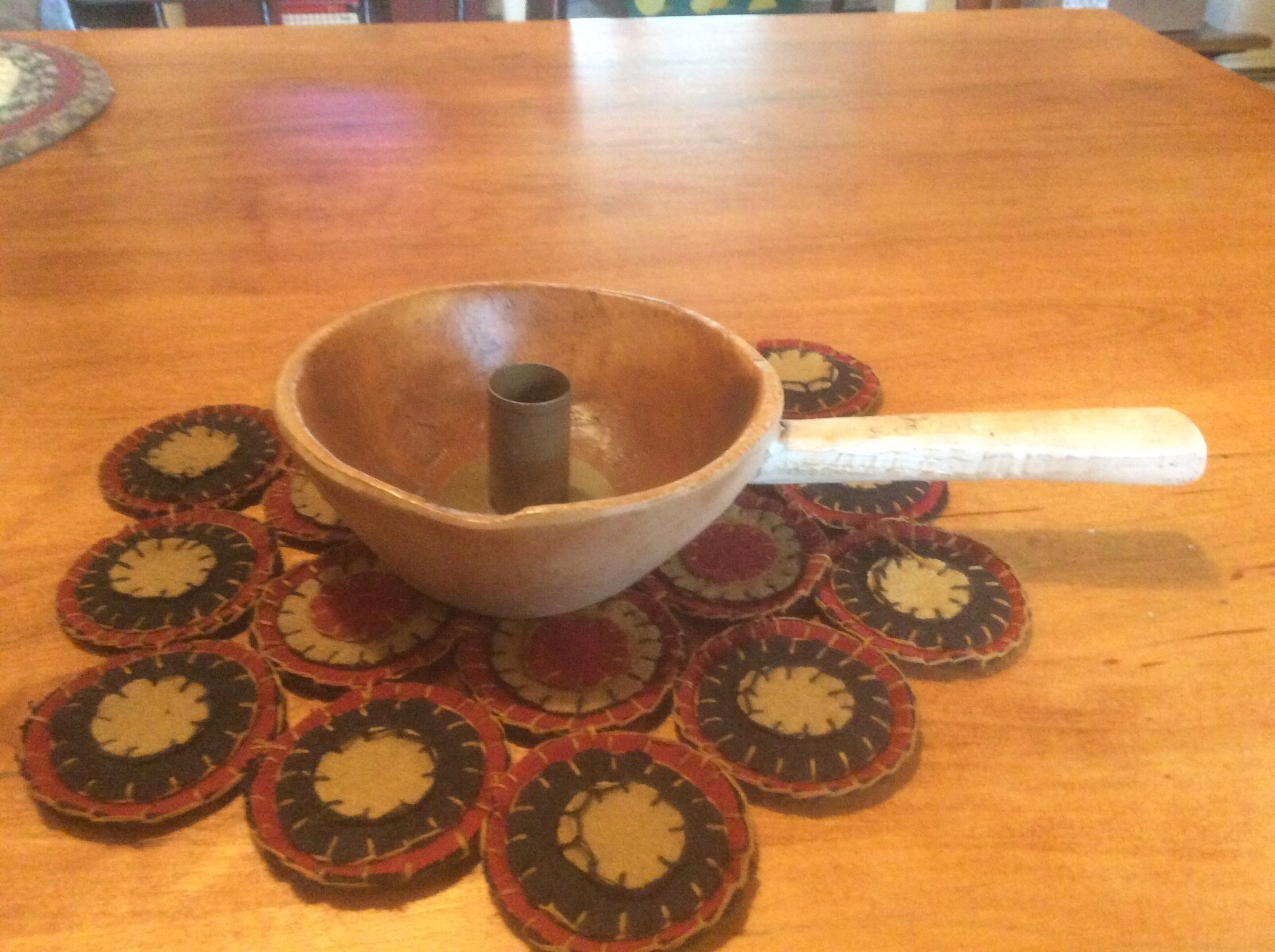 Vintage Salem Collection Treenware "Scoop" Candle Holder - 2/tone ...