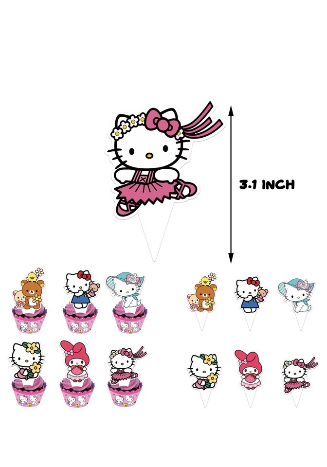 Hello Kitty & Friends Birthday Party Decora Supplies，Balloon Banner ...