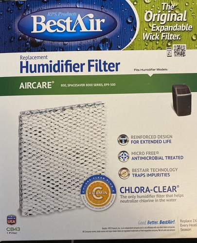 BestAir CB43 Wick Humidifilter Filter. Fits: 800, Spacesaver 8000, EP9 ...