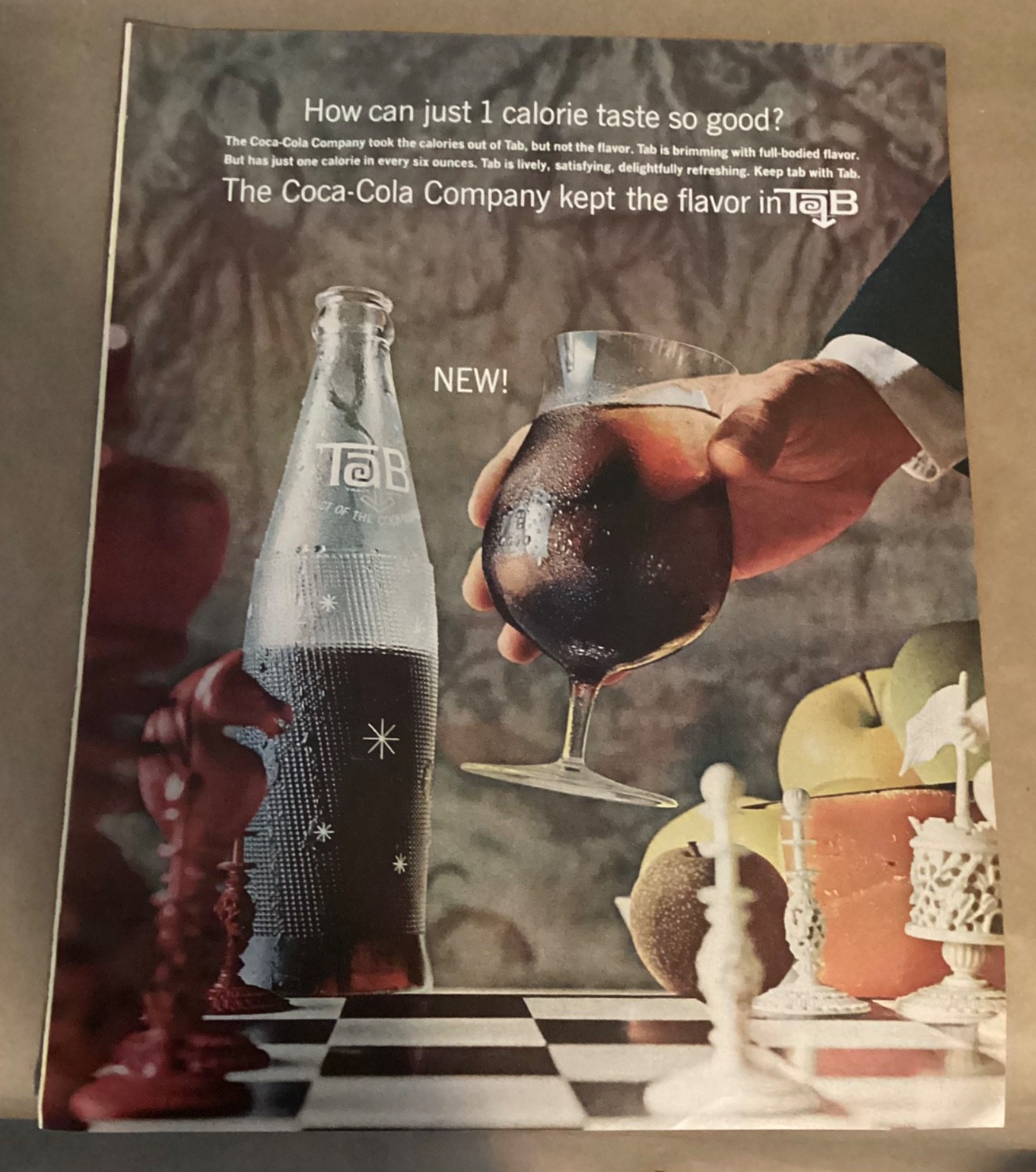 Tab soda ad 1964 art retro 1960s original vintage kitchen decor art pop ...