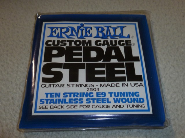 NEW ERNIE BALL CUSTOM GAUGE PEDAL STEEL GUITAR STRINGS SET 2504 TEN ...