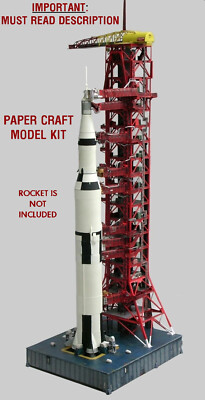 Launch Umbilical Tower LUT 1:200 Craft Model for AMT,ESTES/BMS Saturn V ...