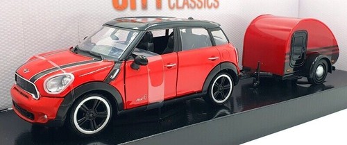 MOTOR MAX, MINI COOPER Countryman S with Red Caravan, 1/24, MMX79761 ...