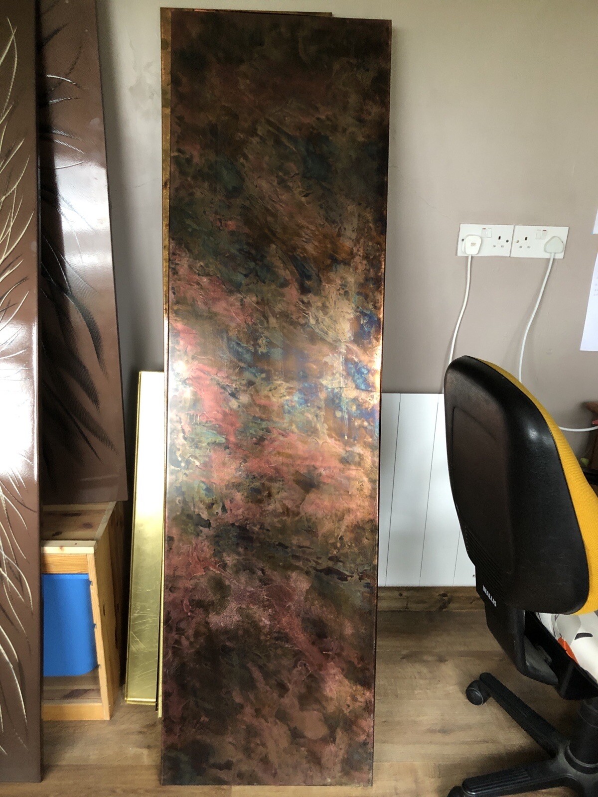 Vertical Distressed Copper Designer Radiator Made To Order 500/1800mm ...