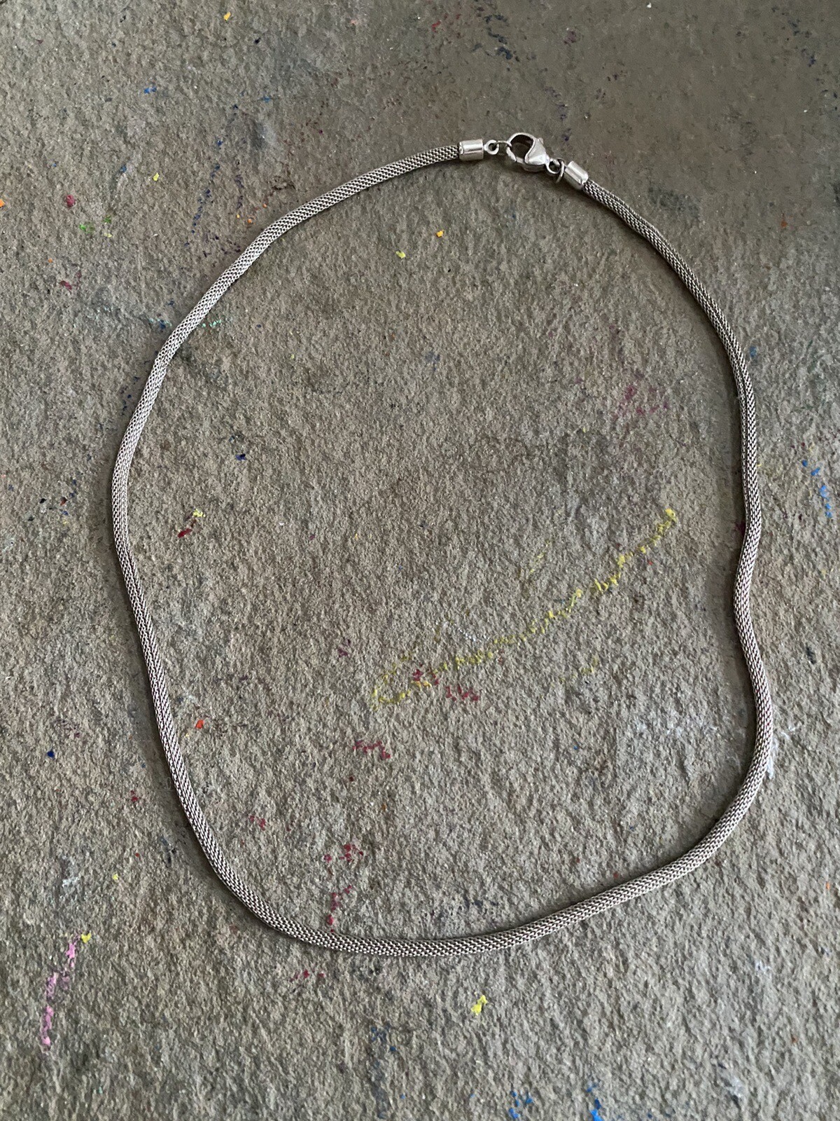 925 Collar Necklace Sterling Silver NG Rope Style Sta… - Gem