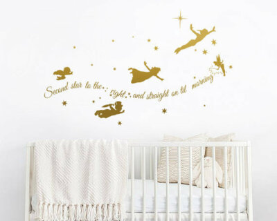 Second Star to the right - Peter Pan Wall Decal, Tinkerbell Wall Decal ...