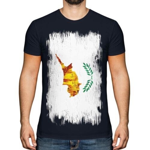 CYPRUS GRUNGE FLAG MENS T-SHIRT TEE TOP KYPROS FOOTBALL CYPRIOT GIFT ...